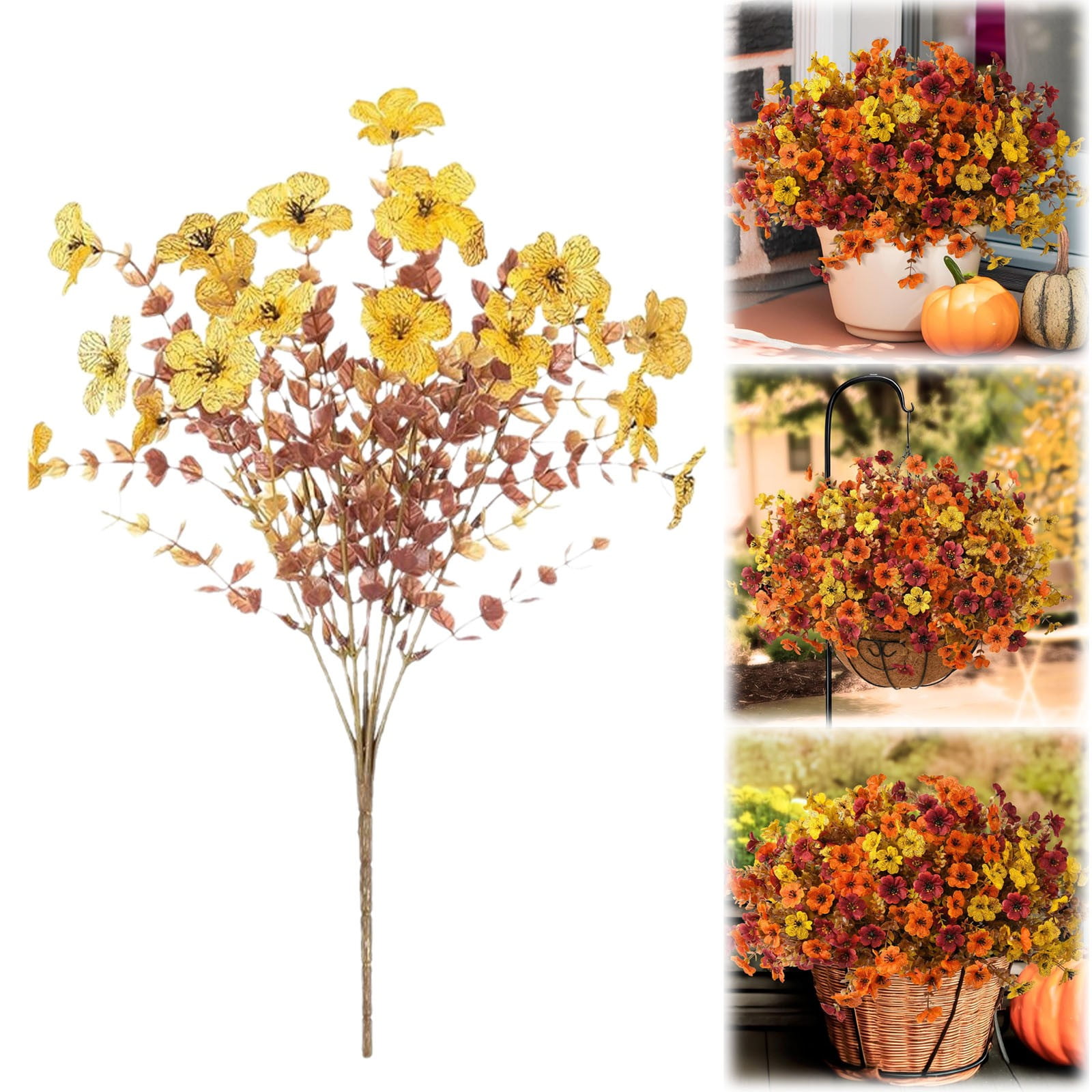 Under $1, Autumn Artificial Flowers, Multi-Color, Artificial Fall ...