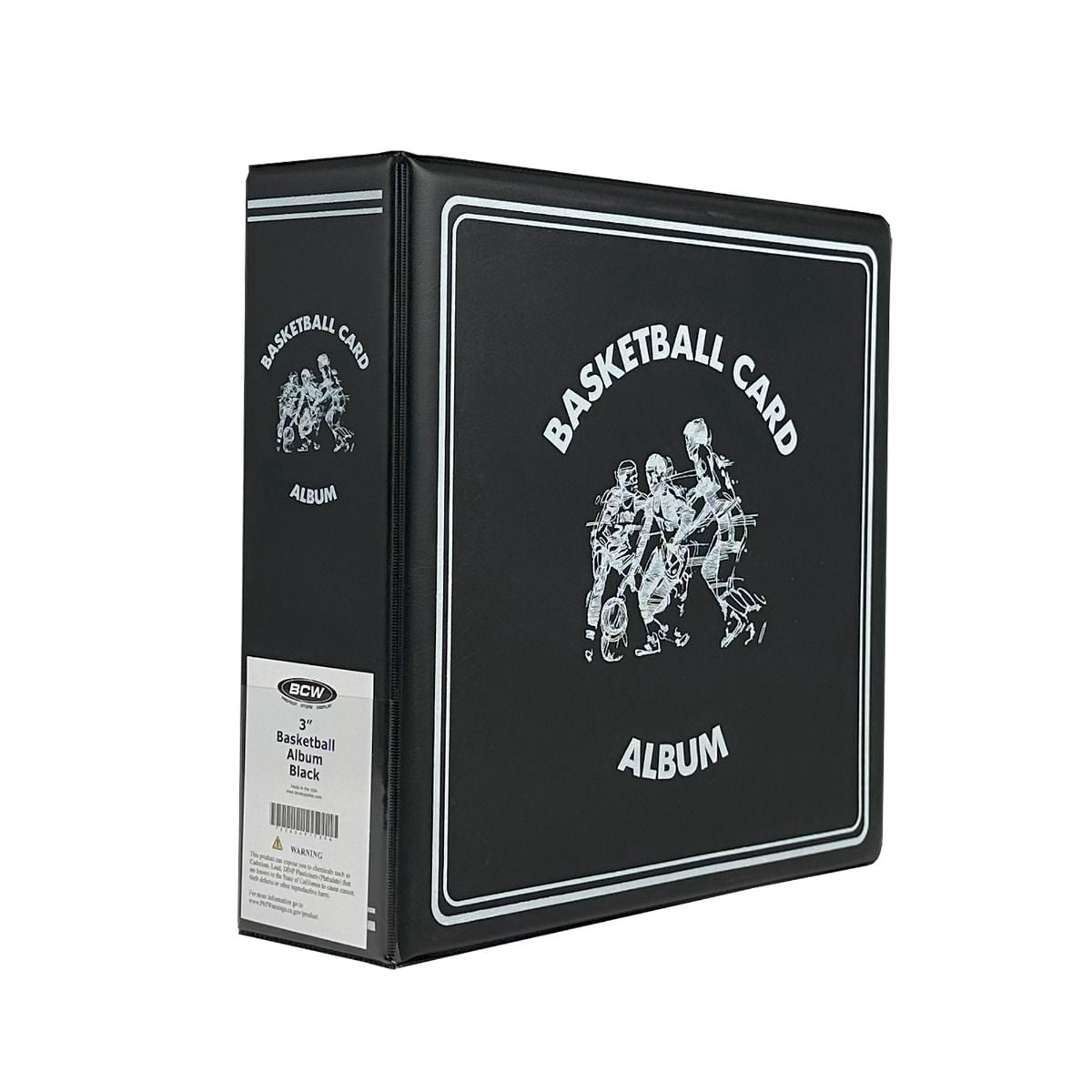 1 BCW 3" Heavy Duty D-ring Black Basketball Binder Album - Walmart.com
