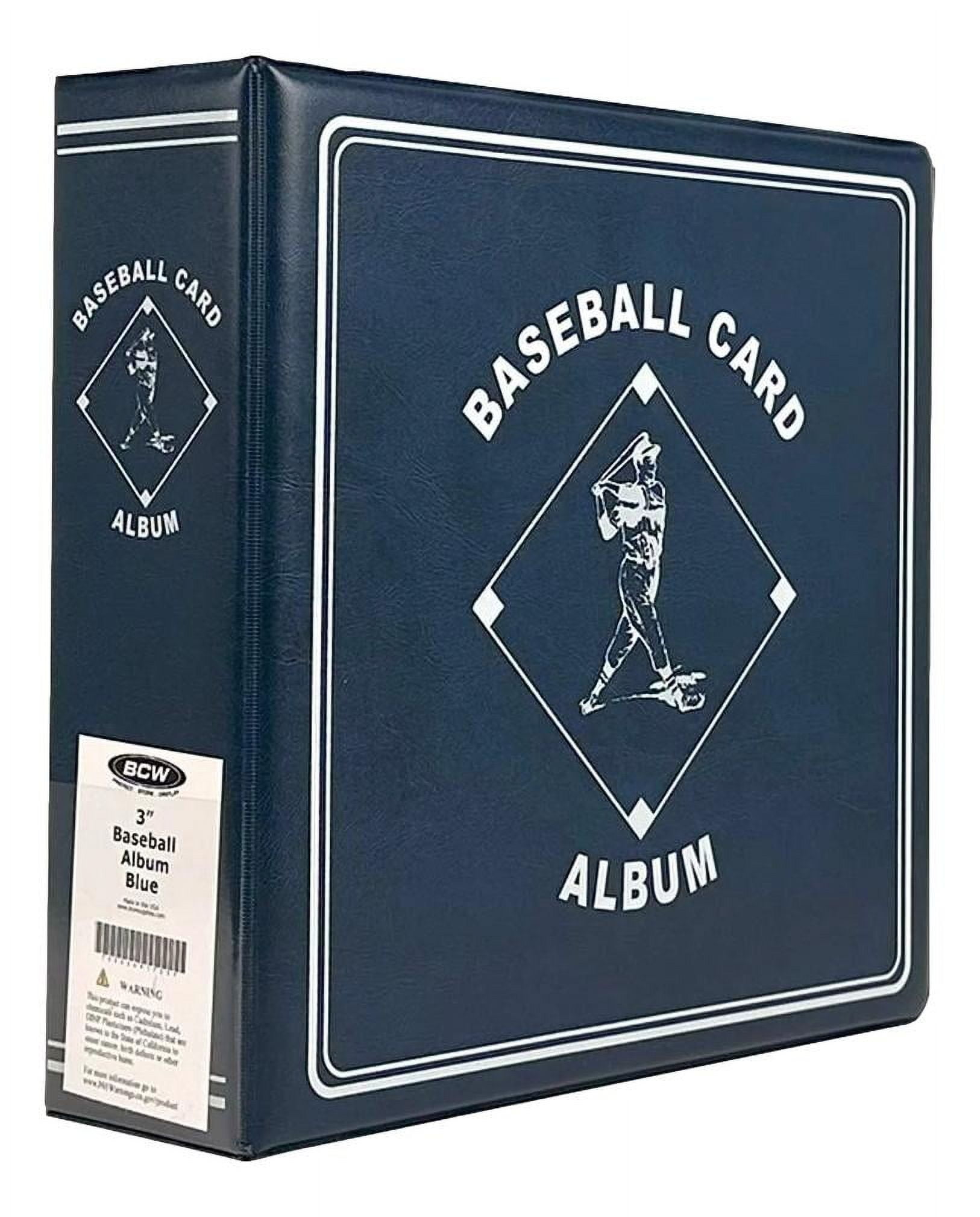 1 BCW 3" Heavy Duty D-ring Blue Baseball Binder Album - Walmart.com