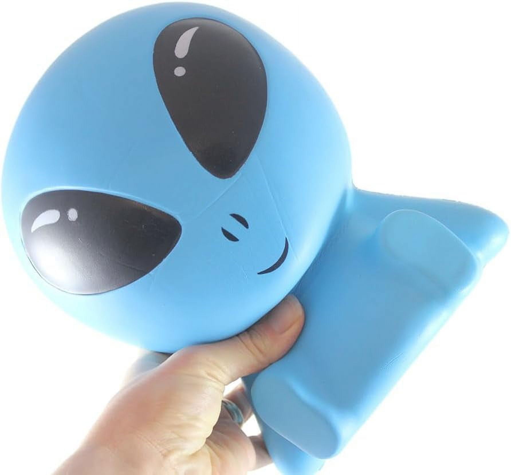 1 BLUE Jumbo 9" Alien Squishy Slow Rise Foam - Sensory, Stress, Fidget ...