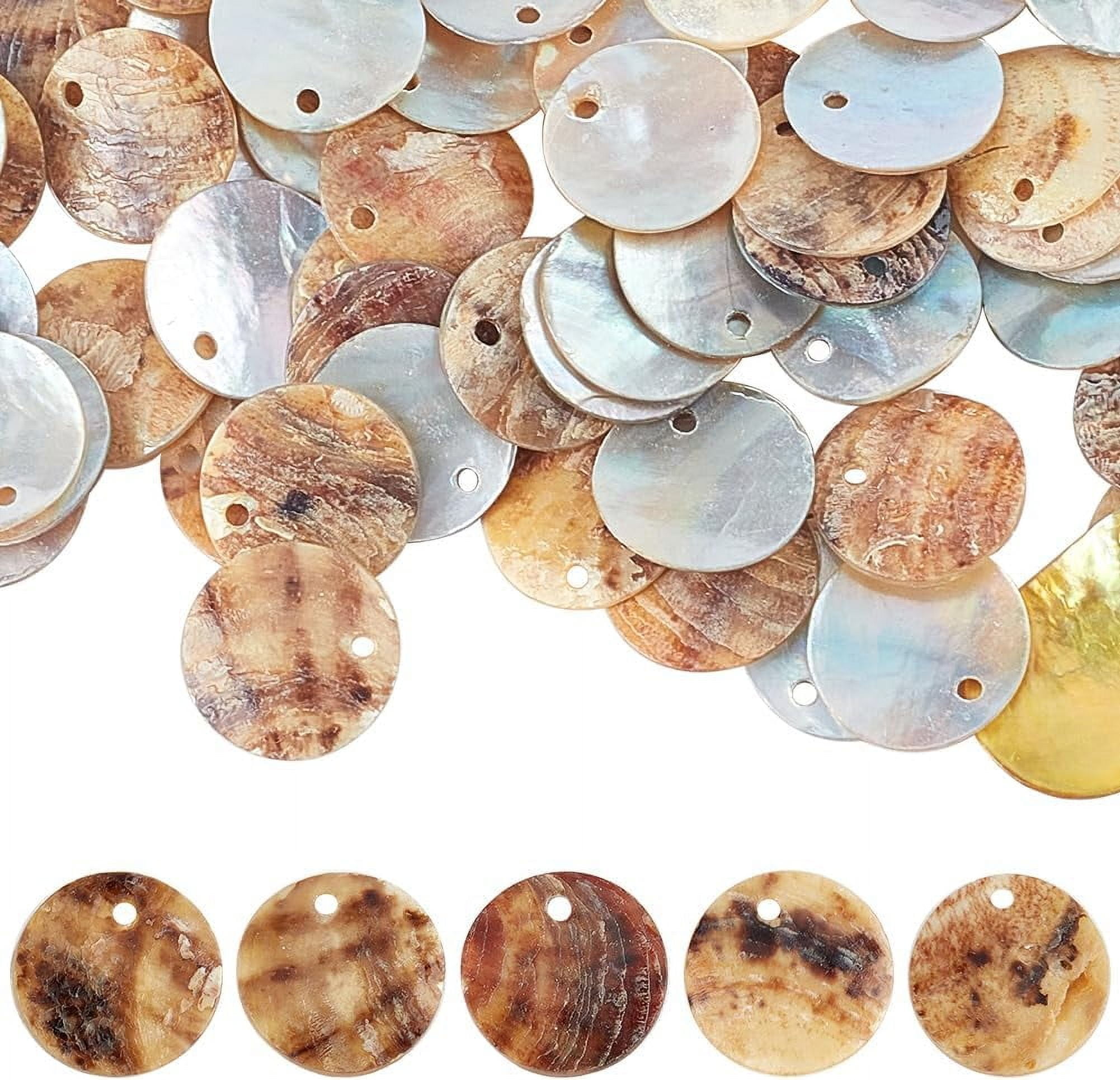 1 BOX 150Pcs 15MM Capiz Shell Charms Seashell Charms Bulk Sealife Beach ...