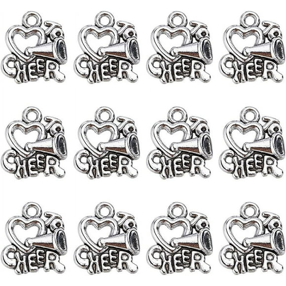Cheerleader Charms with Colorful Designs for Fans and Cheerleaders