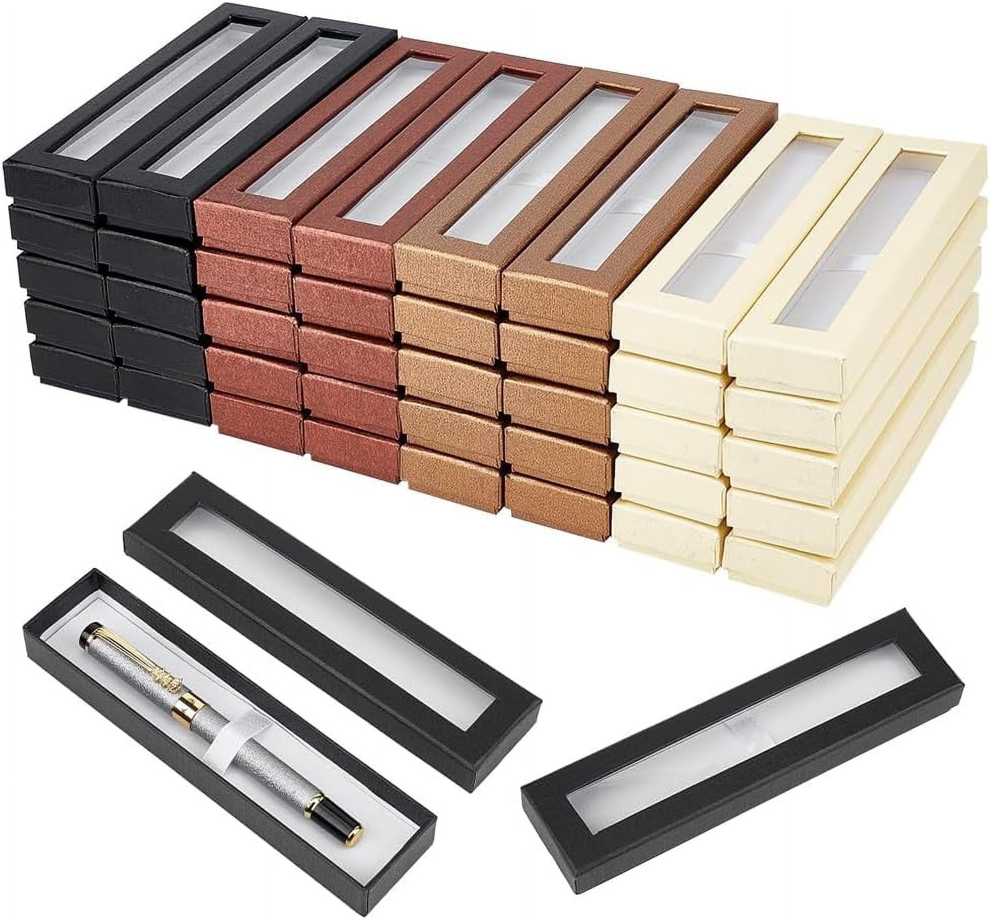 1 Bag 10Pcs 4 Colors Paper Pen Storage Boxes Rectangle Pen Gift Boxes ...