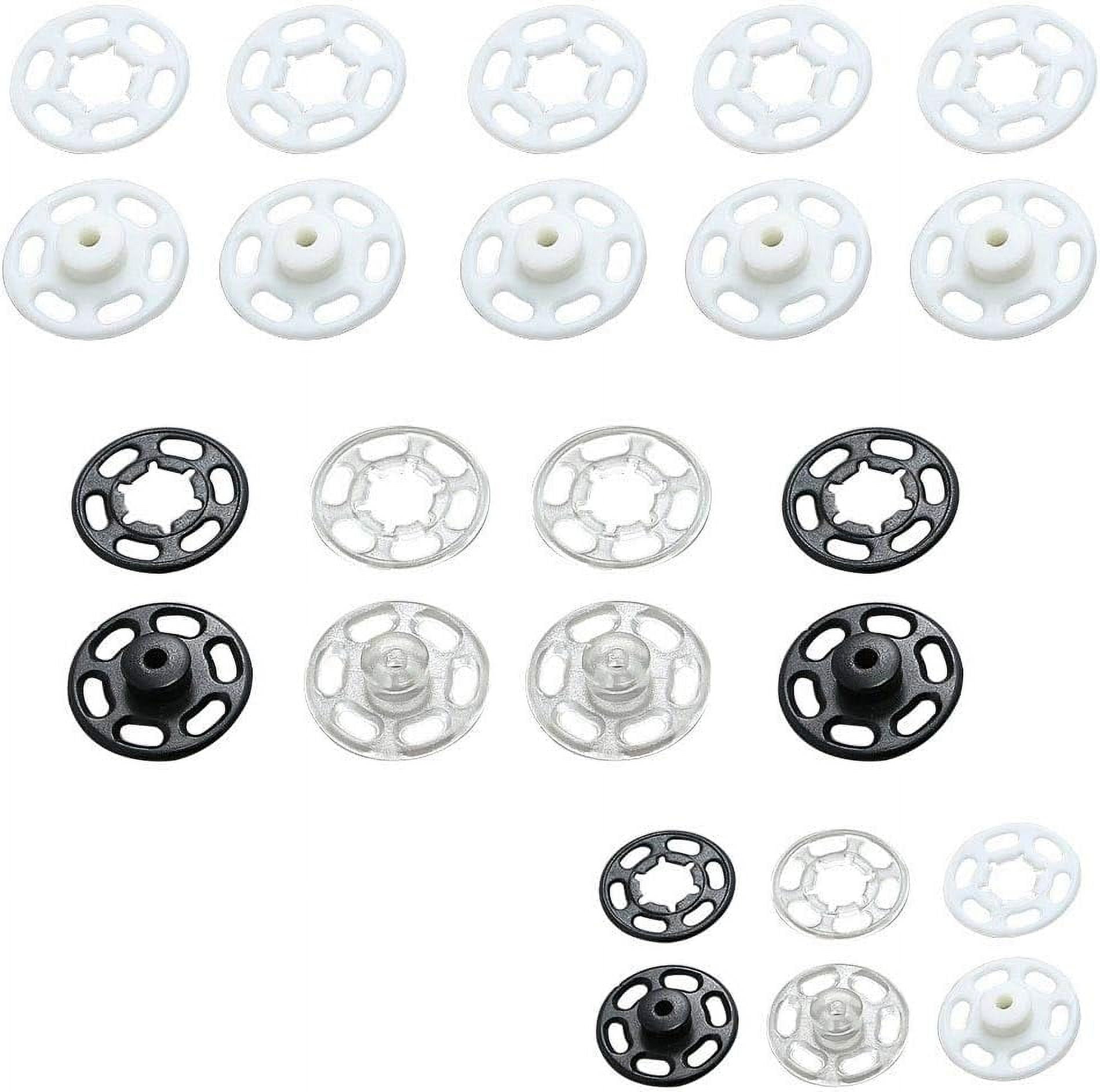 1 Bag/15 Set Invisible Small Plastic Snap Buttons Sew-on Snap Buttons ...