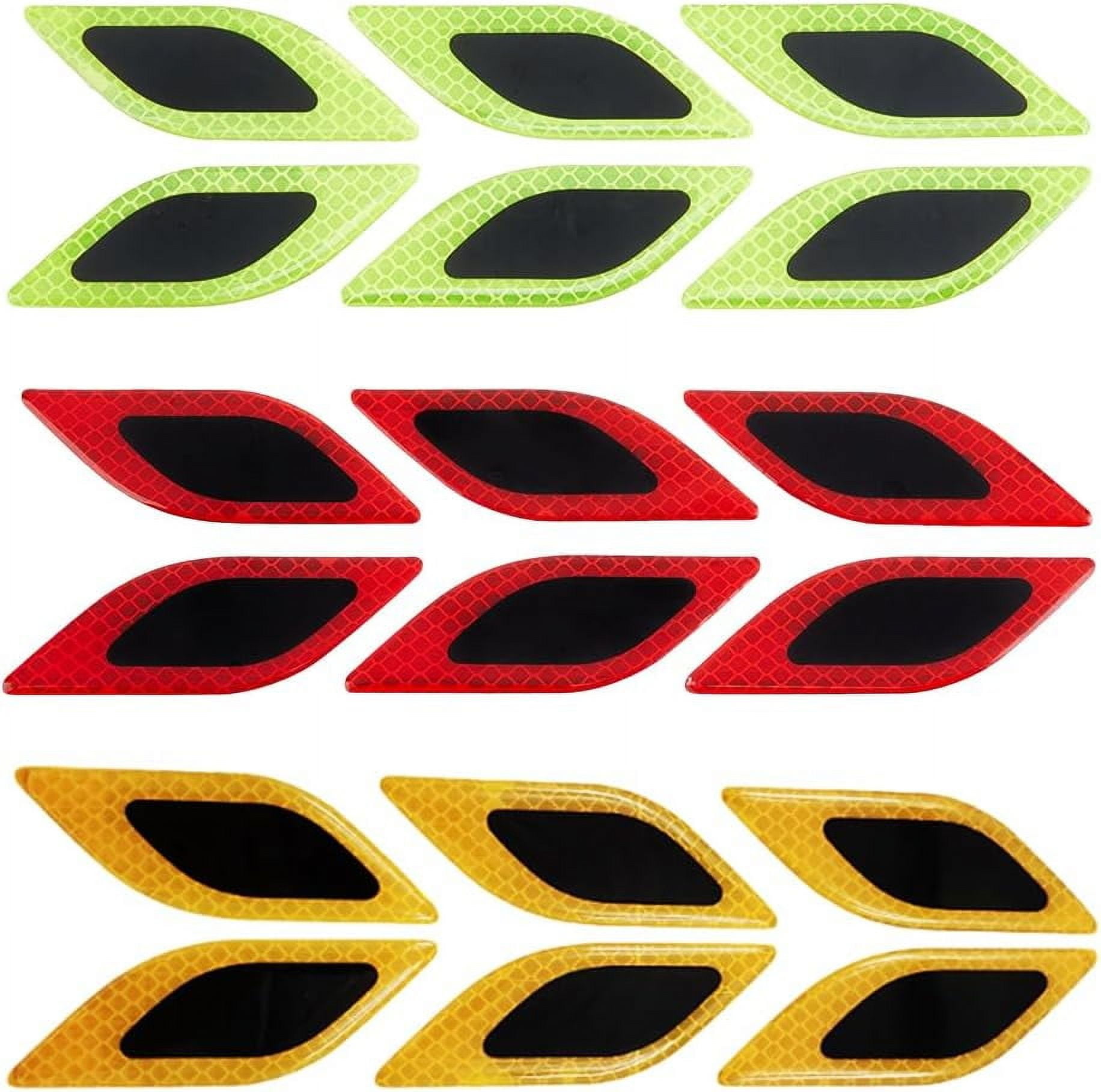 1 Bag 18Pcs 3 Colors Reflective Stripe Car Stickers Night Visibility ...