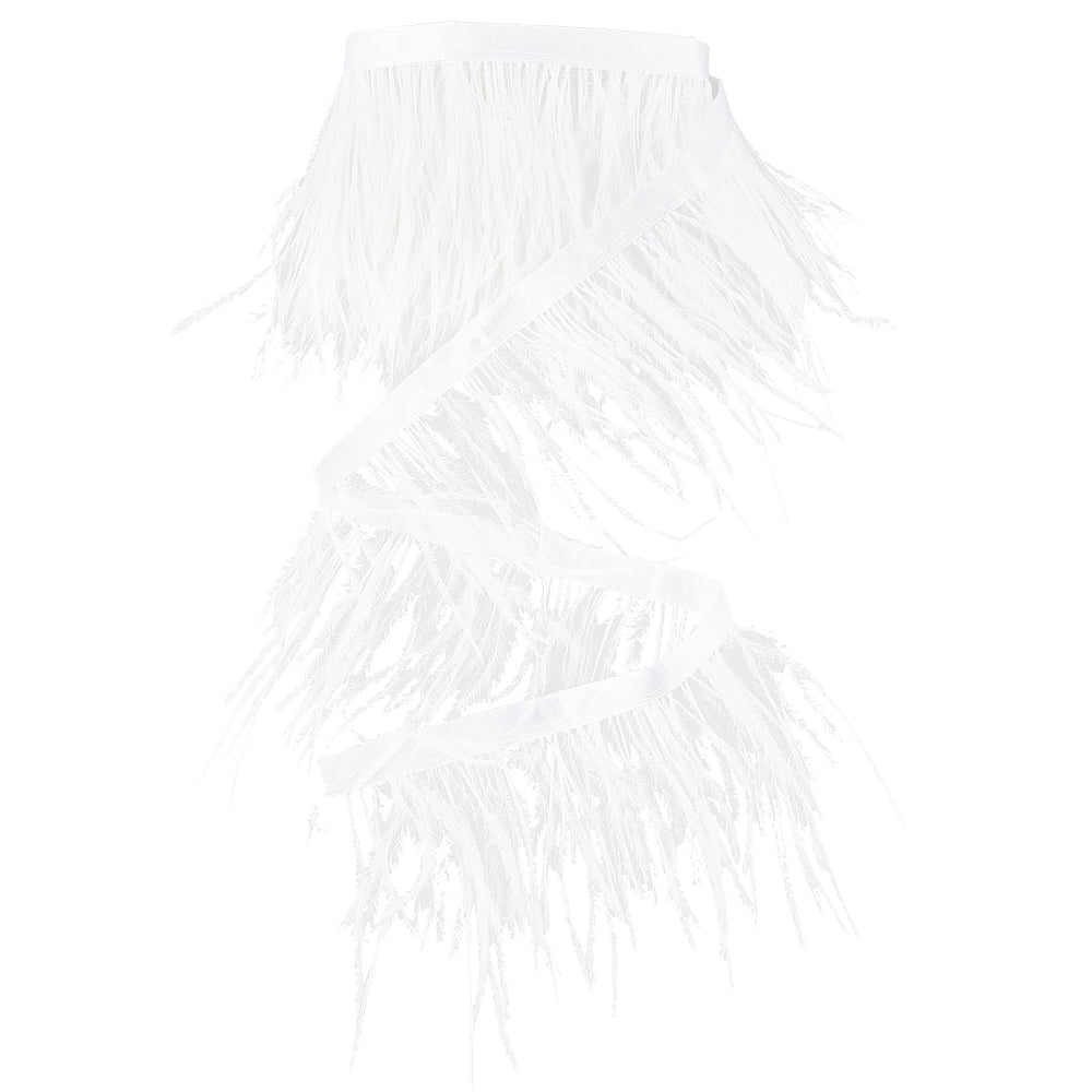 1 Bag 2 Yards Fashion Ostrich Feather Cloth Strand Costume Accessories ...