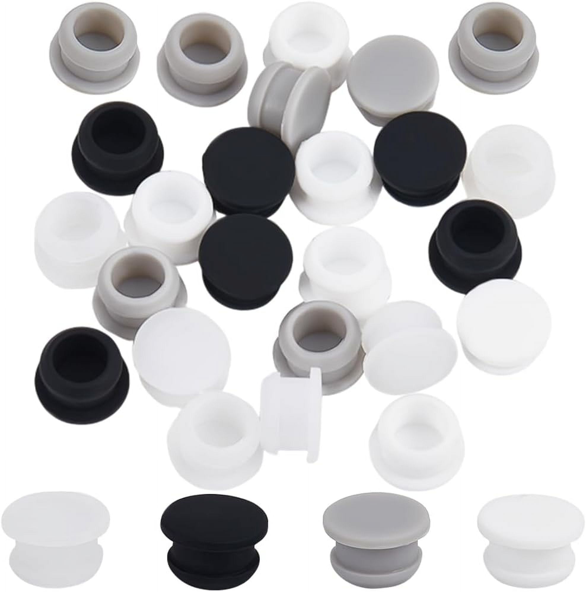 1 Bag 24PCS 4 Colors Silicone Stoppers for Salt and Pepper Shakers 12mm ...