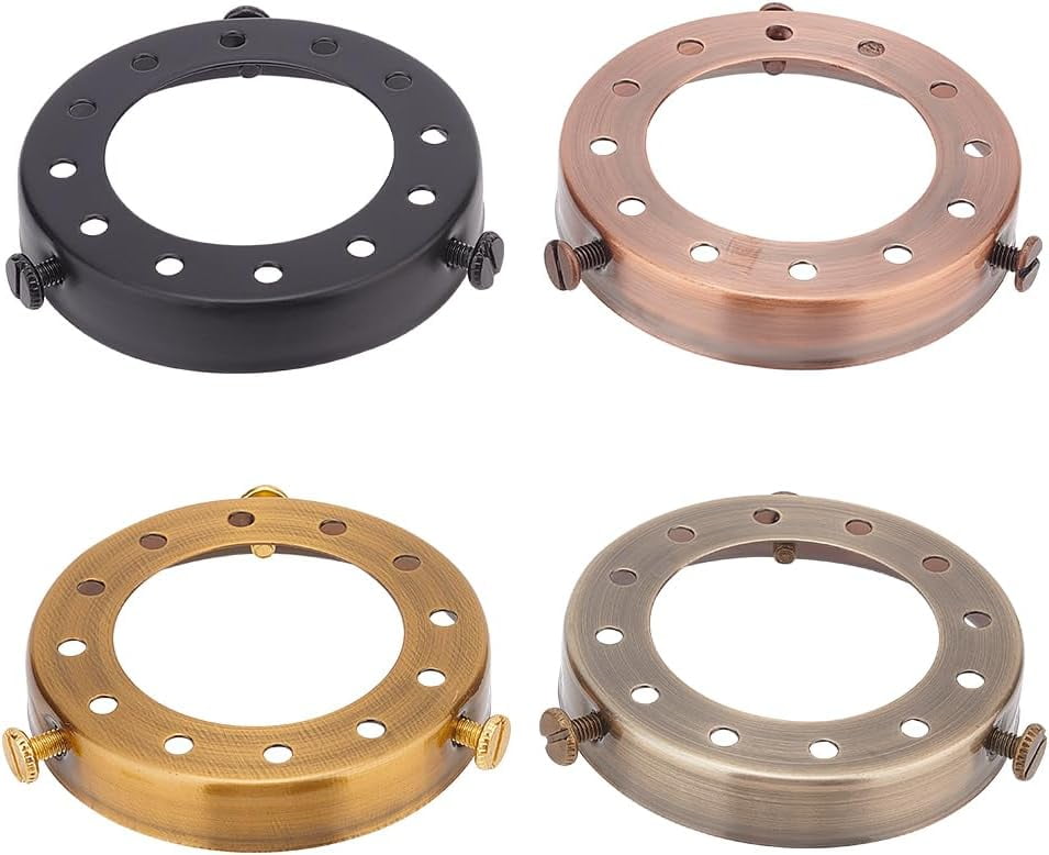 1 Bag 4PCS Iron Lamp Shade Retaining Ring 42.5mm/1.67" Screw-on Shade ...