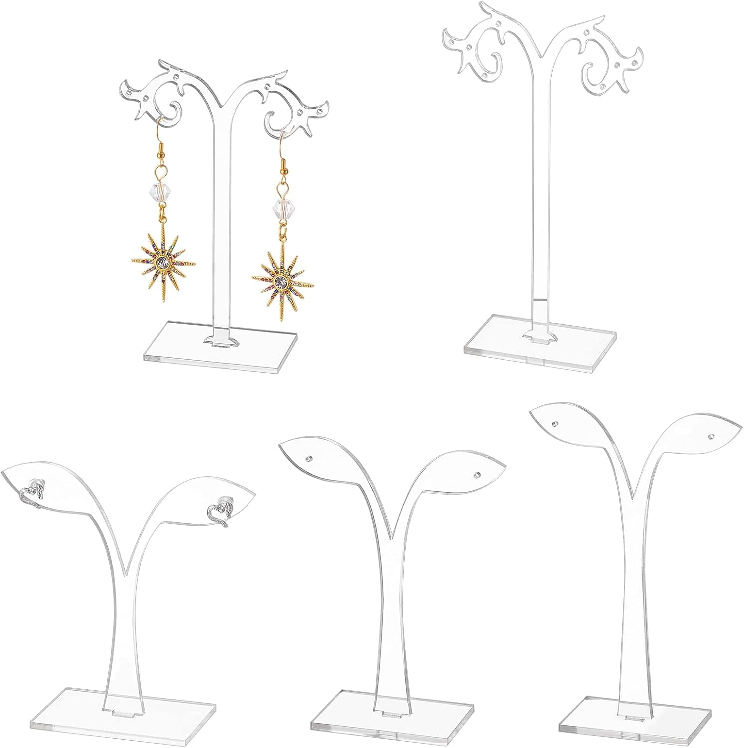 1 Bag 4Sets 2 Style Acrylic Jewelry Display Stands for Display Stands ...