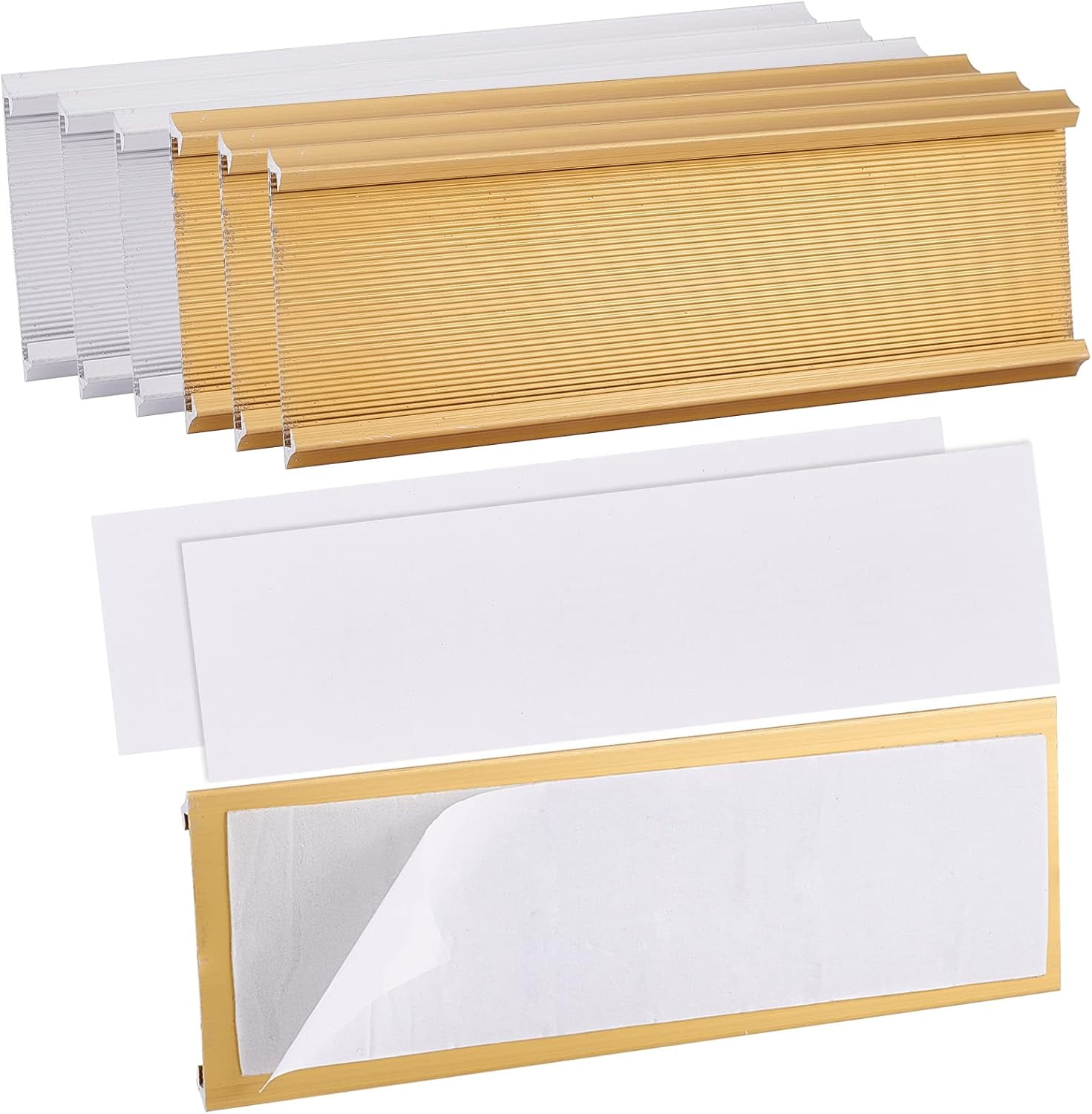 1 Bag 6 Sets Aluminum Name Plate Holder 6mm Thick Office Door Name ...