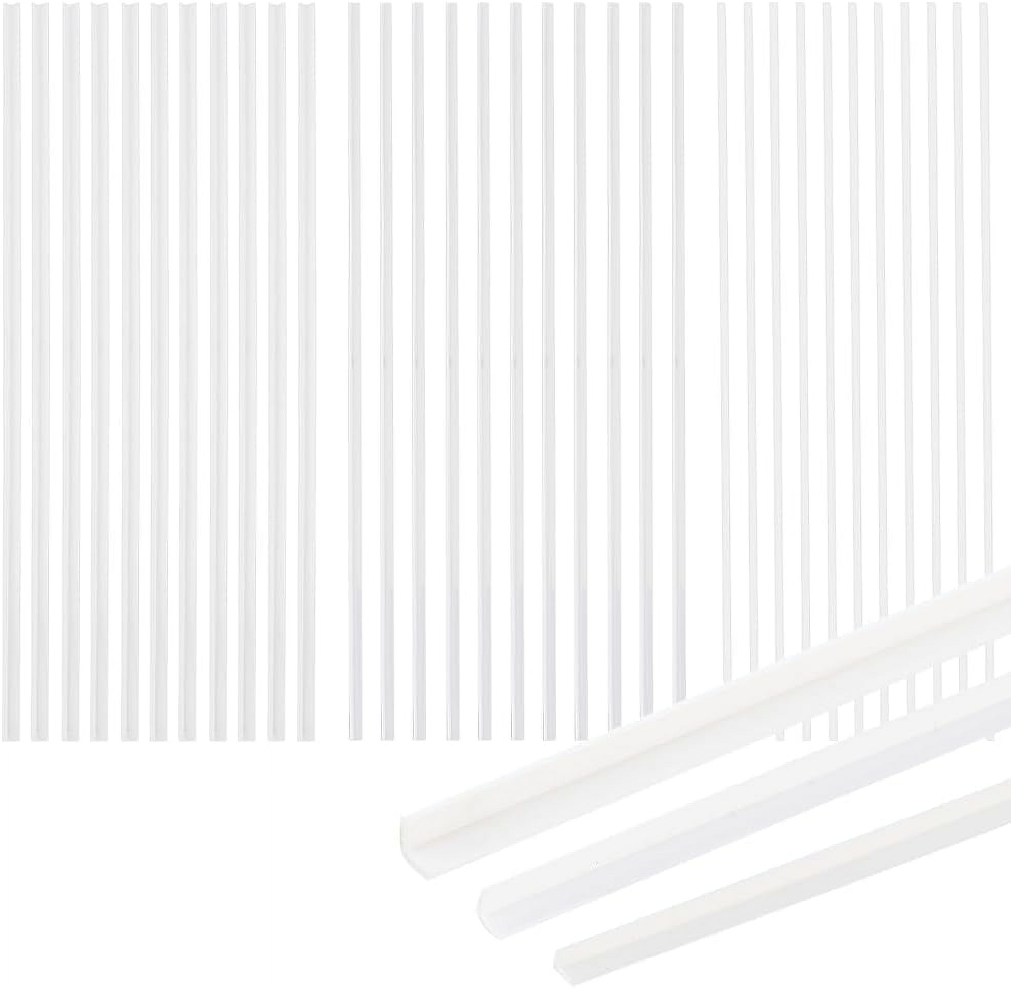 1 Bag 60 Pcs 3 Styles Abs Styrene Plastic L-Shaped Right Angle Strip ...