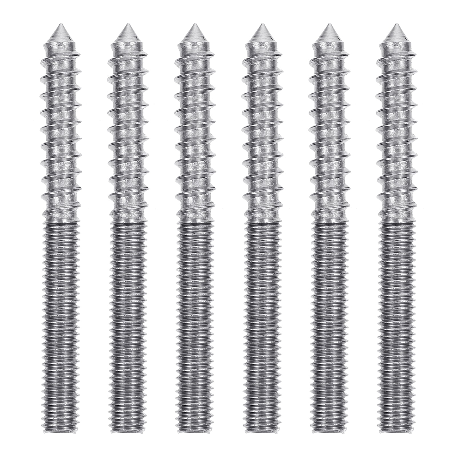 1 Bag 6Pcs Double Headed Hanger Bolts Bolts Thread Self-Tapping Screws ...