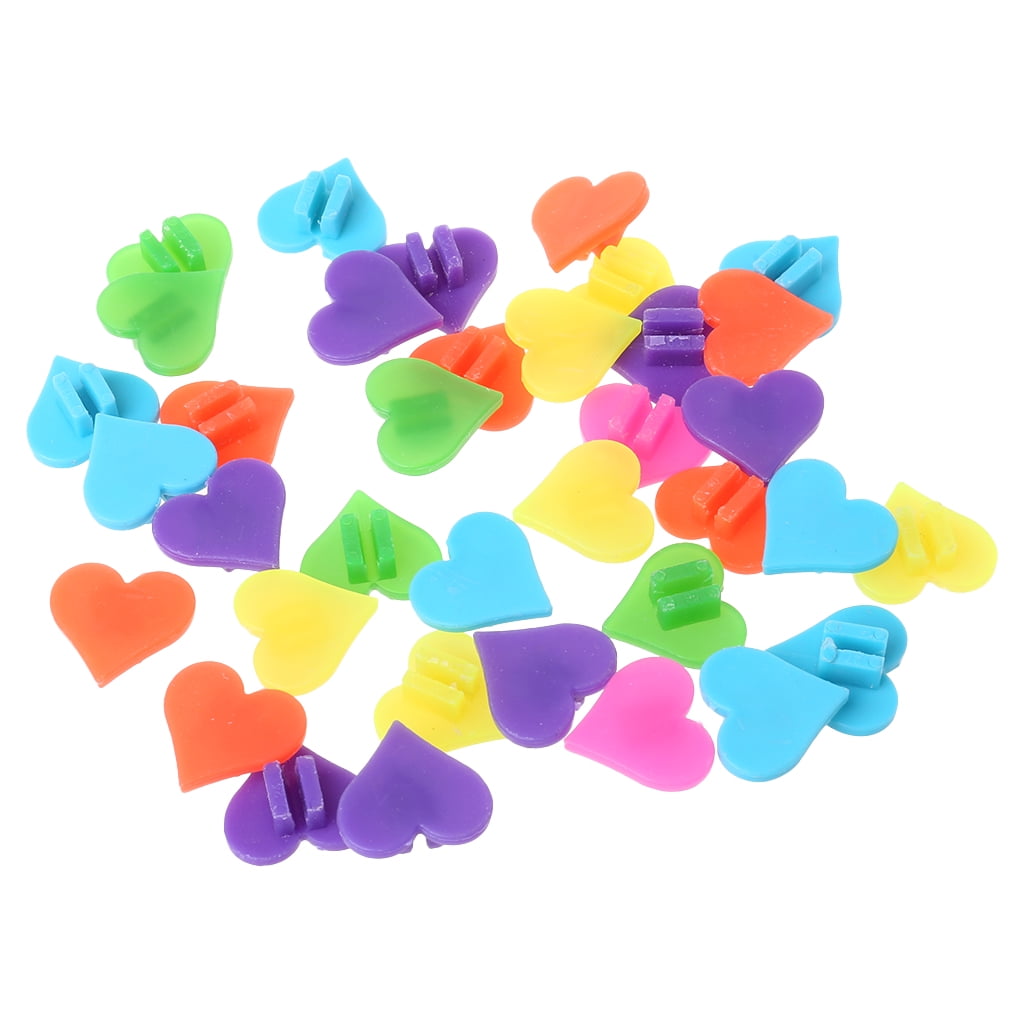 1 Bag Bicycle Spoke Beads Decoration Colorful Heart Shape Kids Bike ...