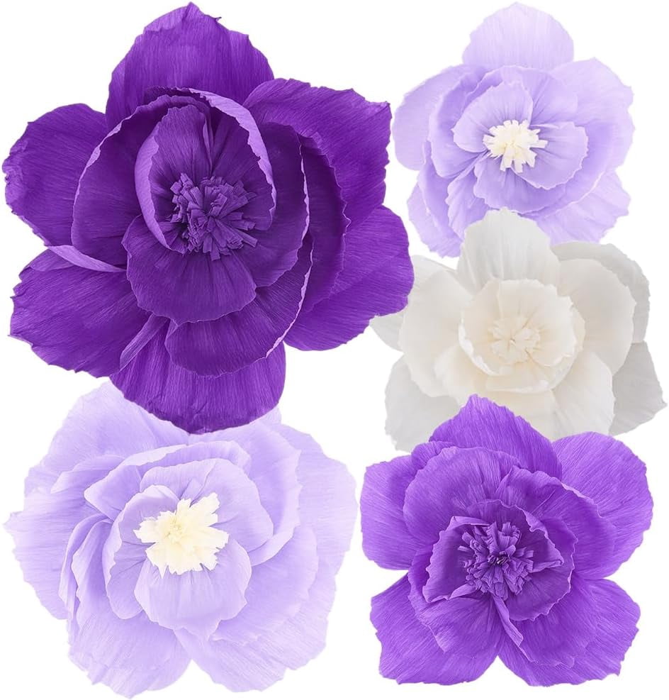 1 Bag Crepe Paper Artificial Flowers for Wedding Celebration Decoration ...