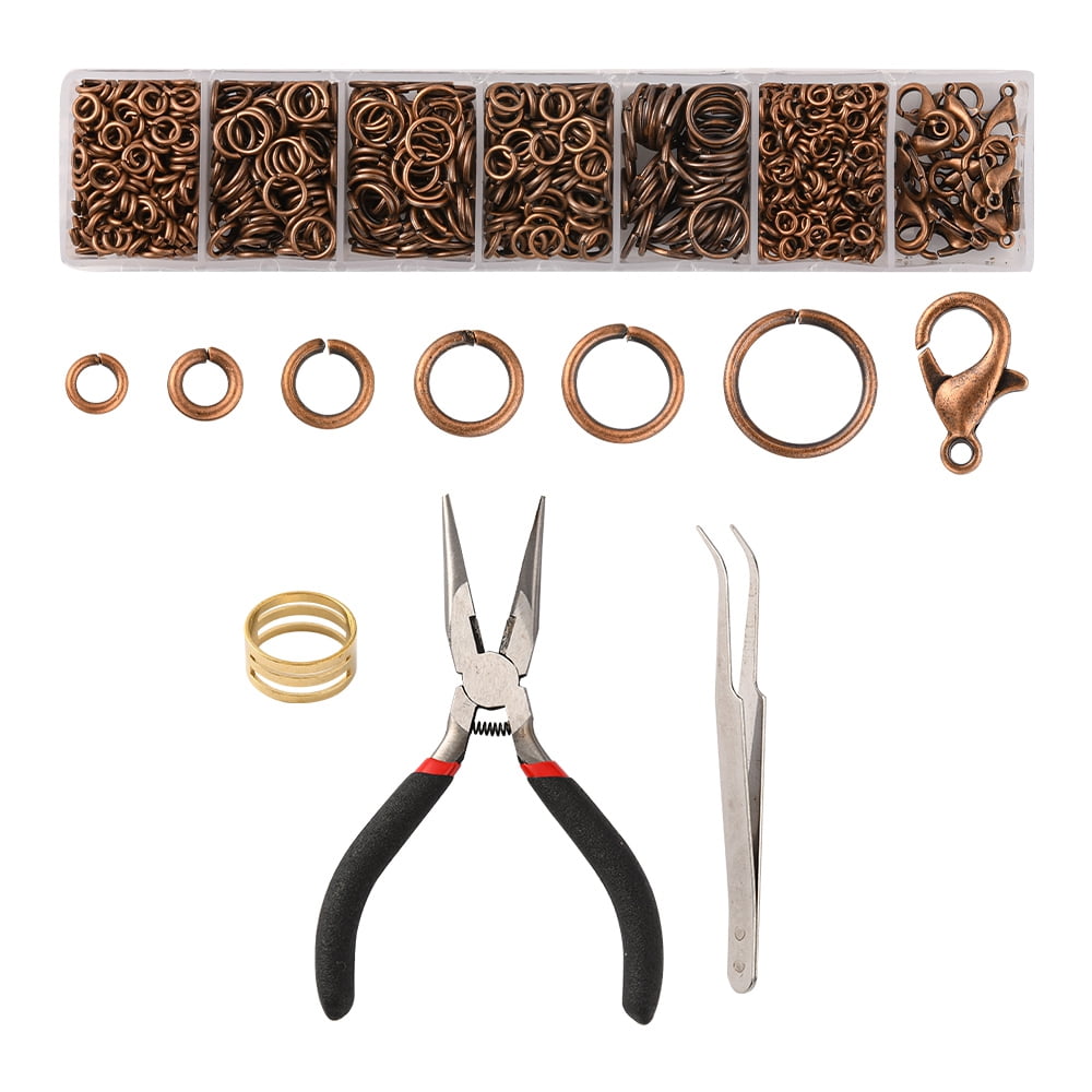 1 Bag DIY Jewelry Making Finding Kit Including Brass Jump Rings & Open ...