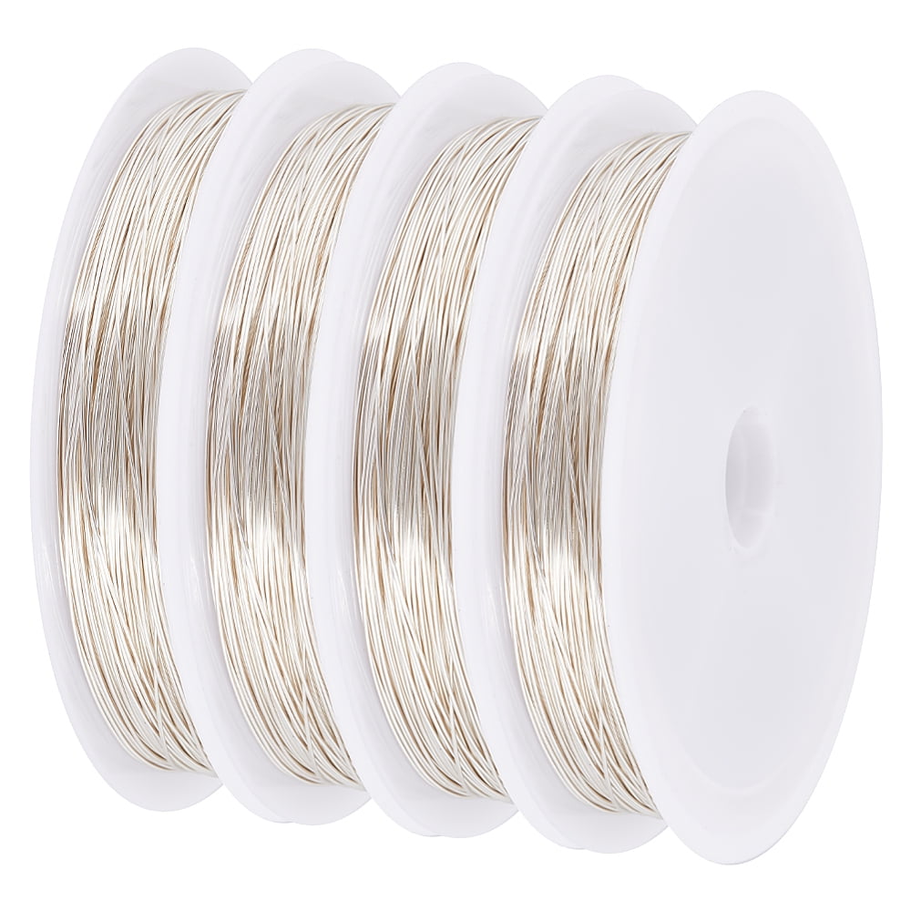 1 Bag Eco-Friendly Copper Wire Round Beading Wire with Spool Long ...