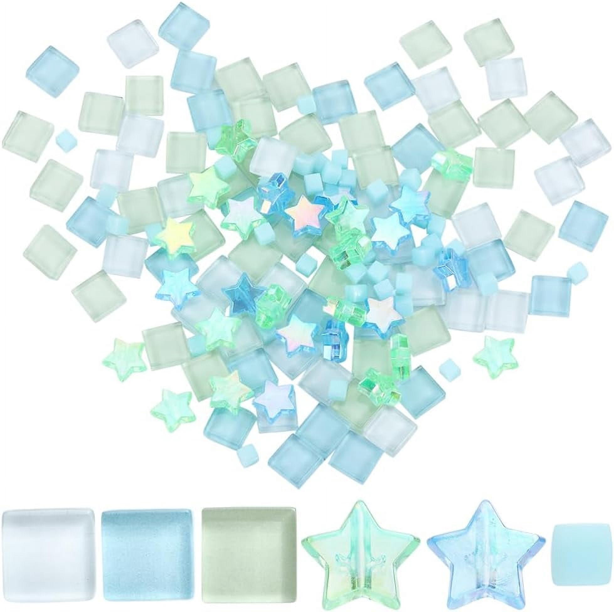 1 Bag Gradient Color Glass Mosaic Tiles Square Mosaic Tiles with ...