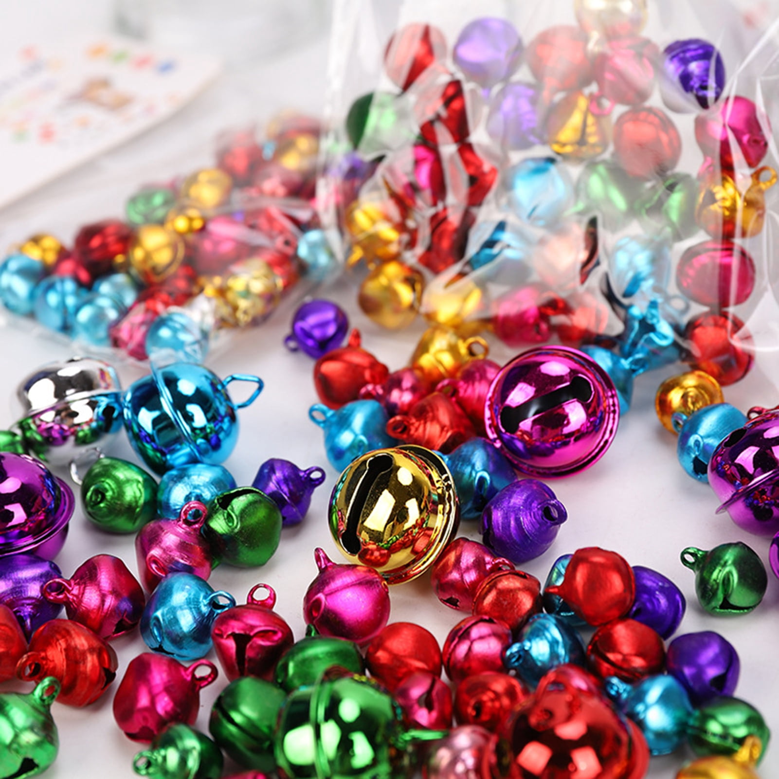1 Bag Handmade DIY Christmas Bells Metal Pleasant Sound Pendant Bell ...