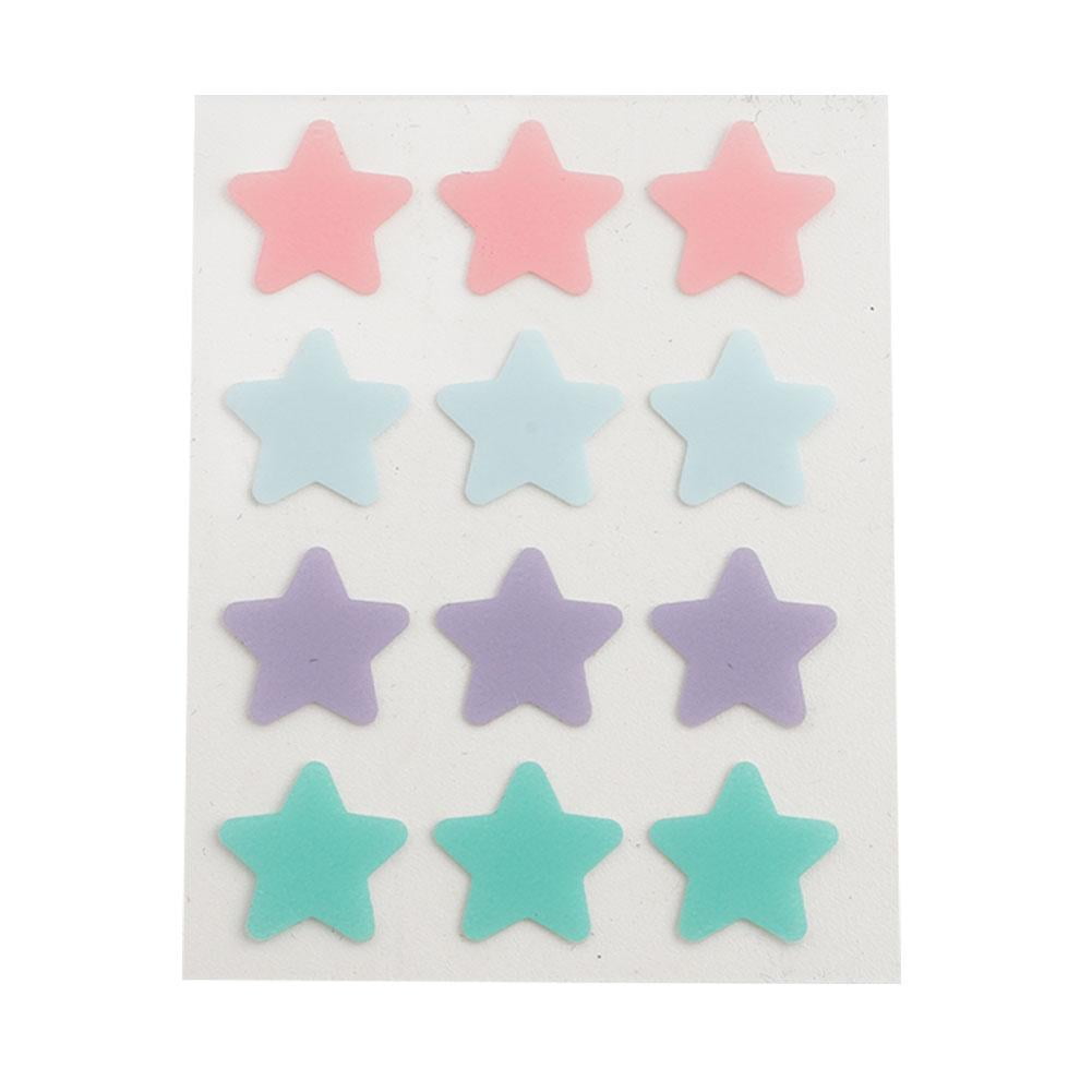 1 Bag Of 12 Pieces Of 4-Color Pink Stars 12 Pieces Of Mixed Color Acne ...