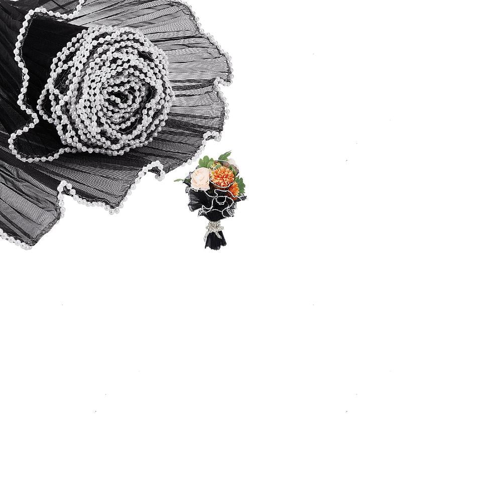 1 Bag Polyester Flower Bouquet Wrapping Mesh Paper with ABS Plastic ...