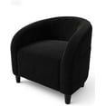 1 Barrel Accent Chair with Curved Armrests - Ergonomic High-Density ...