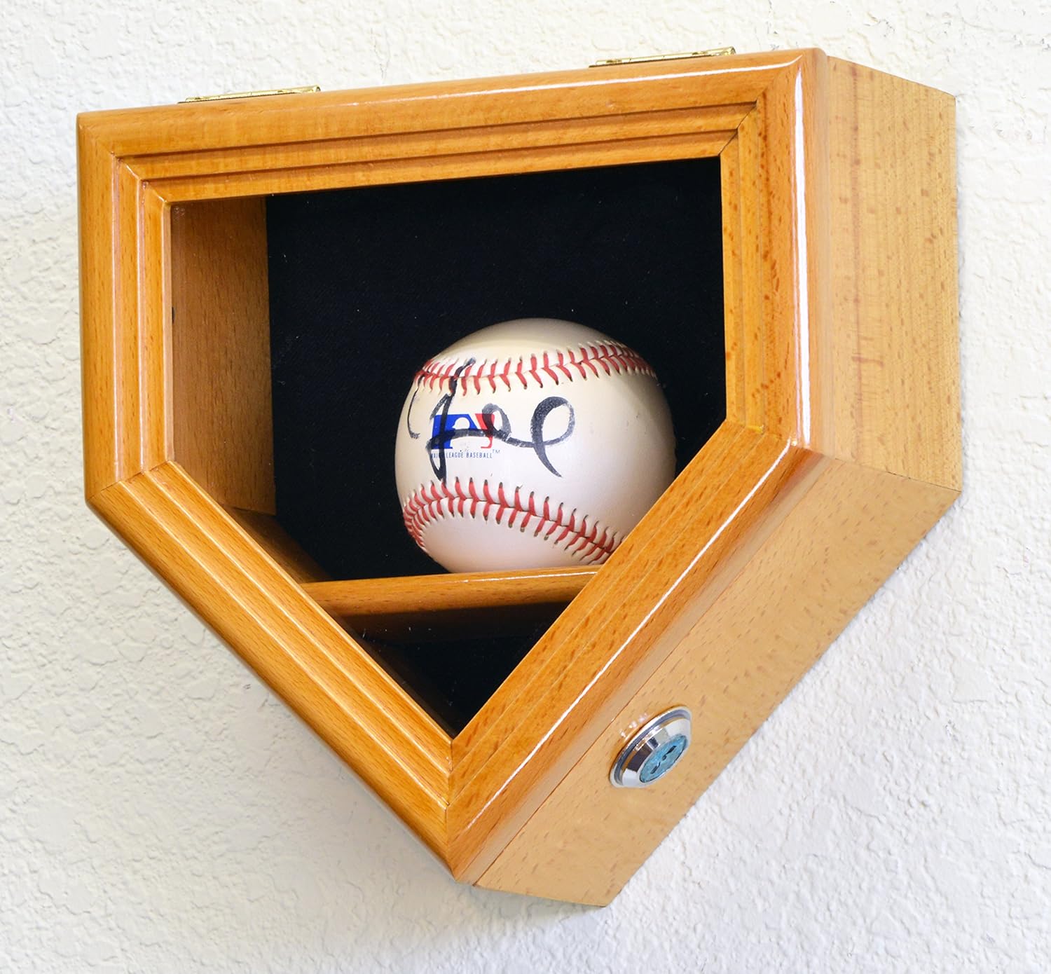 1 Baseball Ball Home Plate Display Case Holder Wall Rack Box w/98% UV ...