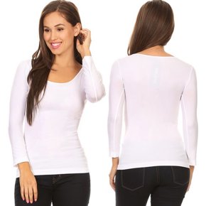 Long Sleeve White T-shirts