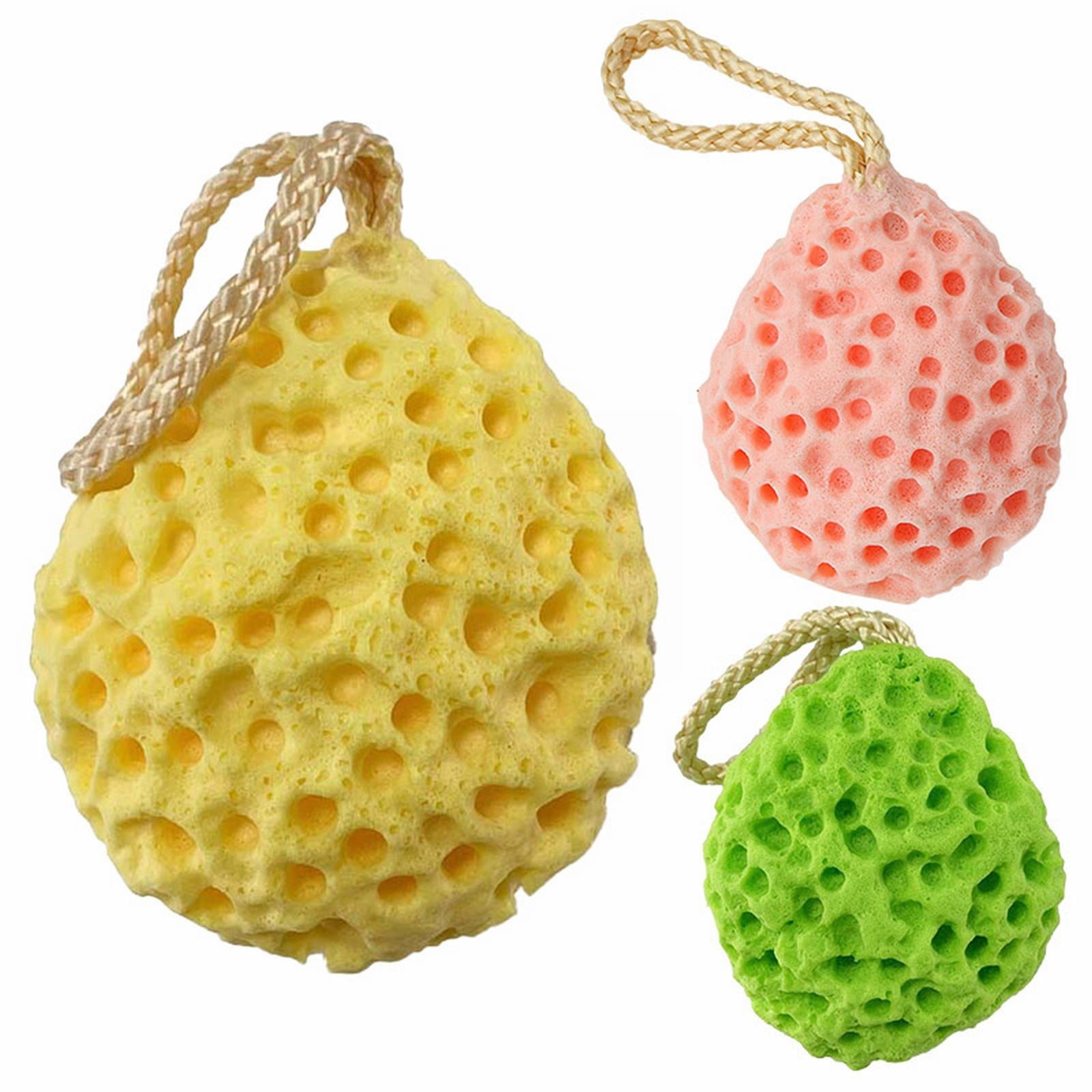 1 Bath Ball 3 Pack Soft Bath Sponge Shower Puffs Body Skin Scrub ...