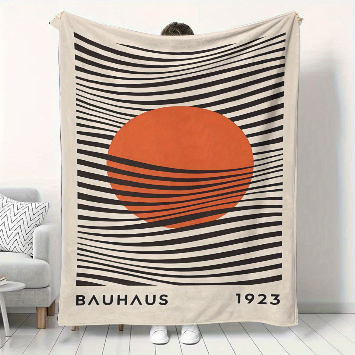 1 Bauhaus Art Print Blanket, Clear Patterns, Cozy and Comfortable Air ...
