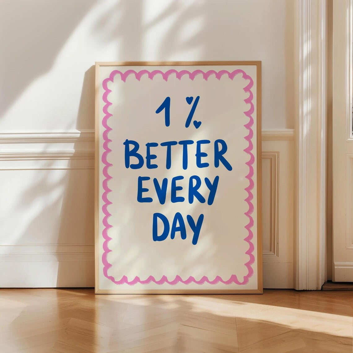 1% Better Every Day, Motivational Quote Wall Art, Office Prints, Cute ...