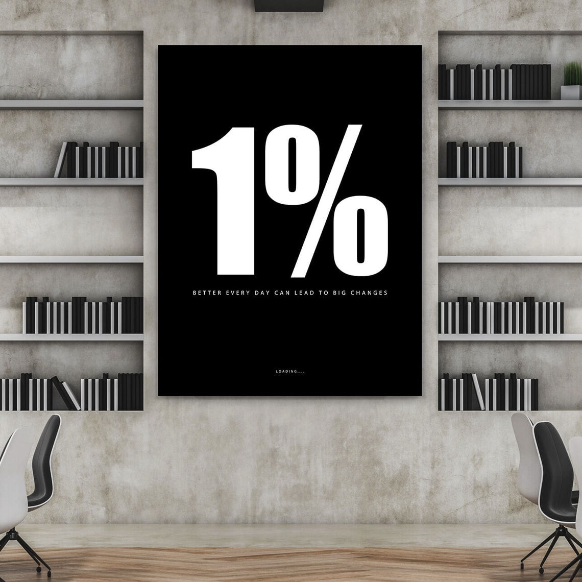 1% Better Every Day Motivational Wall Art – Productivity Poster ...