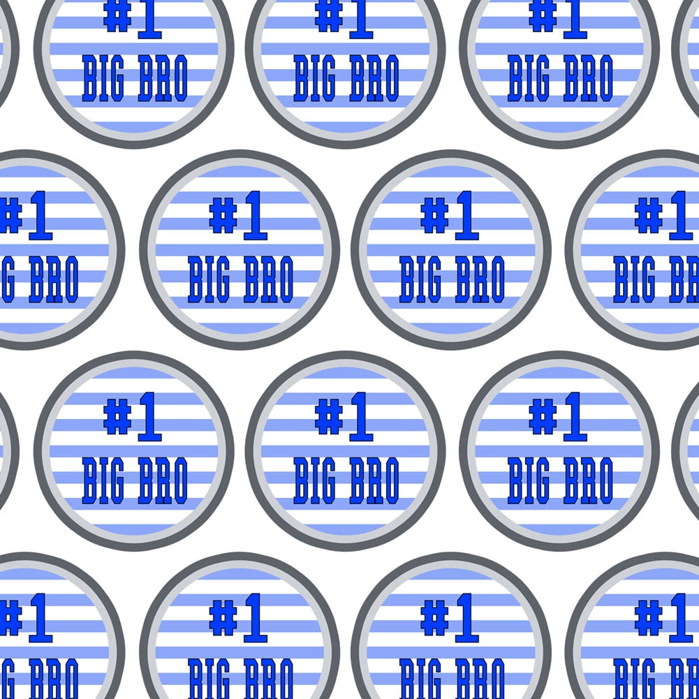 #1 Big Bro Brother Number One Favorite Premium Gift Wrap Wrapping Paper ...