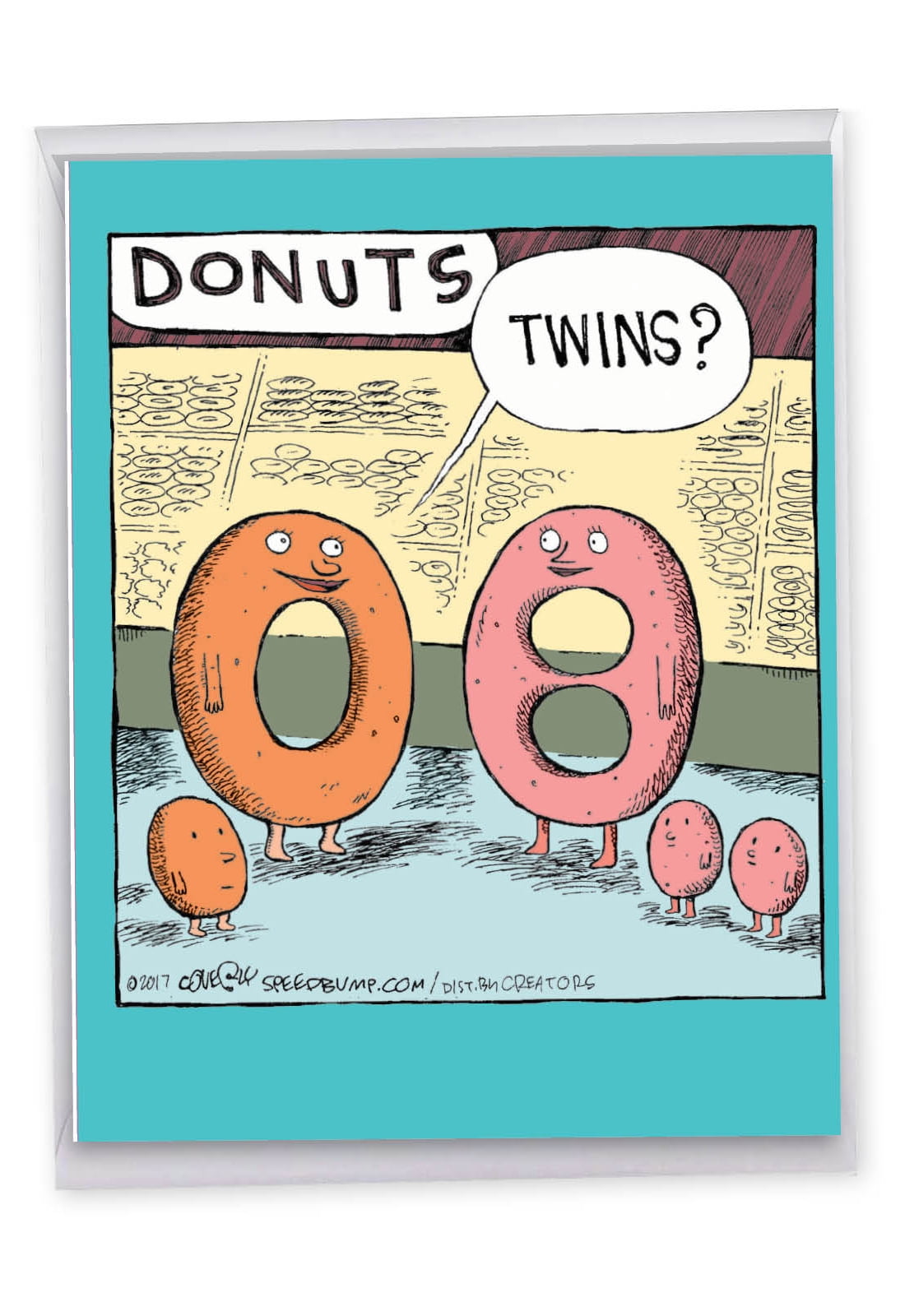 1 Big Funny Newborn Baby Card with Envelope (8.5 x 11 Inch) - Donut ...
