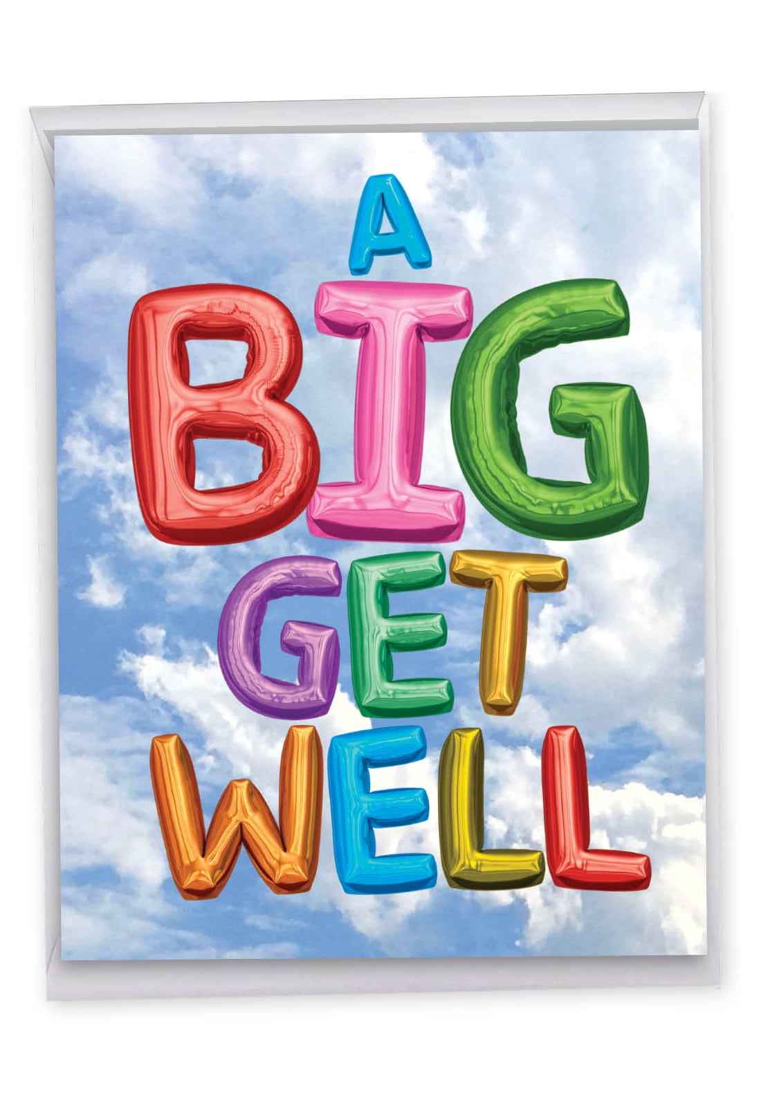 1 Big Get Well Card with Envelope (8.5 x 11 Inch) - Inflated Messages ...