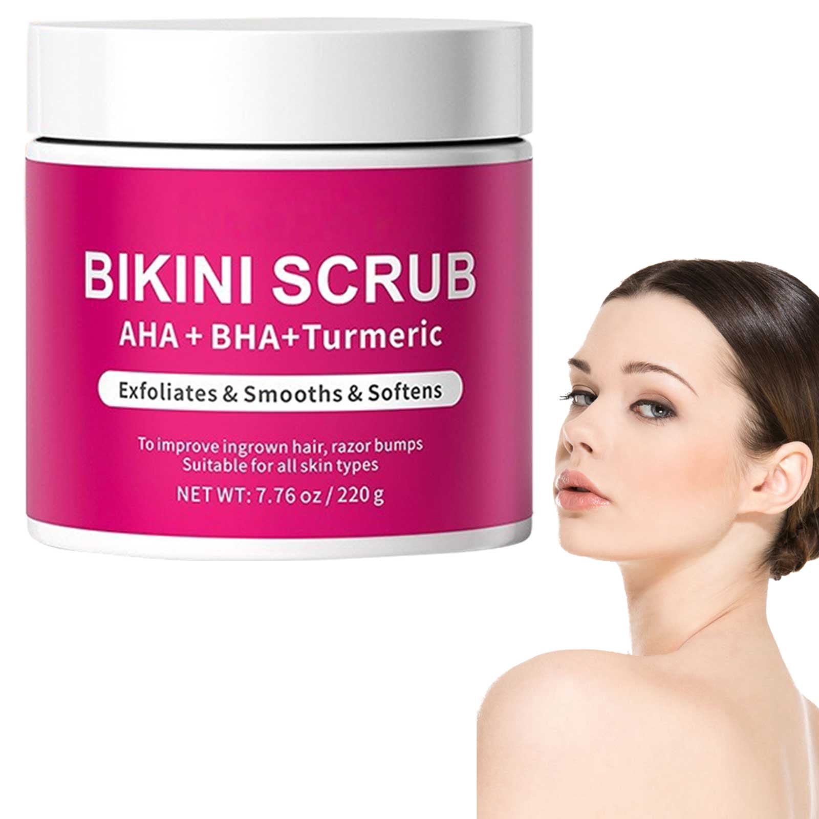 1 Bikini Area Exfoliator with 10% AHA+BHA & Turmeric, Ingrown Hair ...
