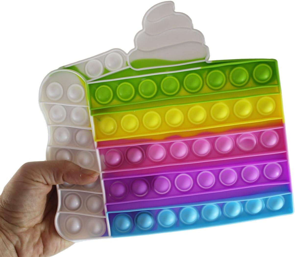 1 Birthday Cake Theme Large Bubble Pop Game - Silicone Push Poke Bubble ...