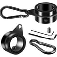 1" Black Flag Pole Rings, 2 Pcs Anti Wrap Aluminum Alloy Flag Pole Clip ...