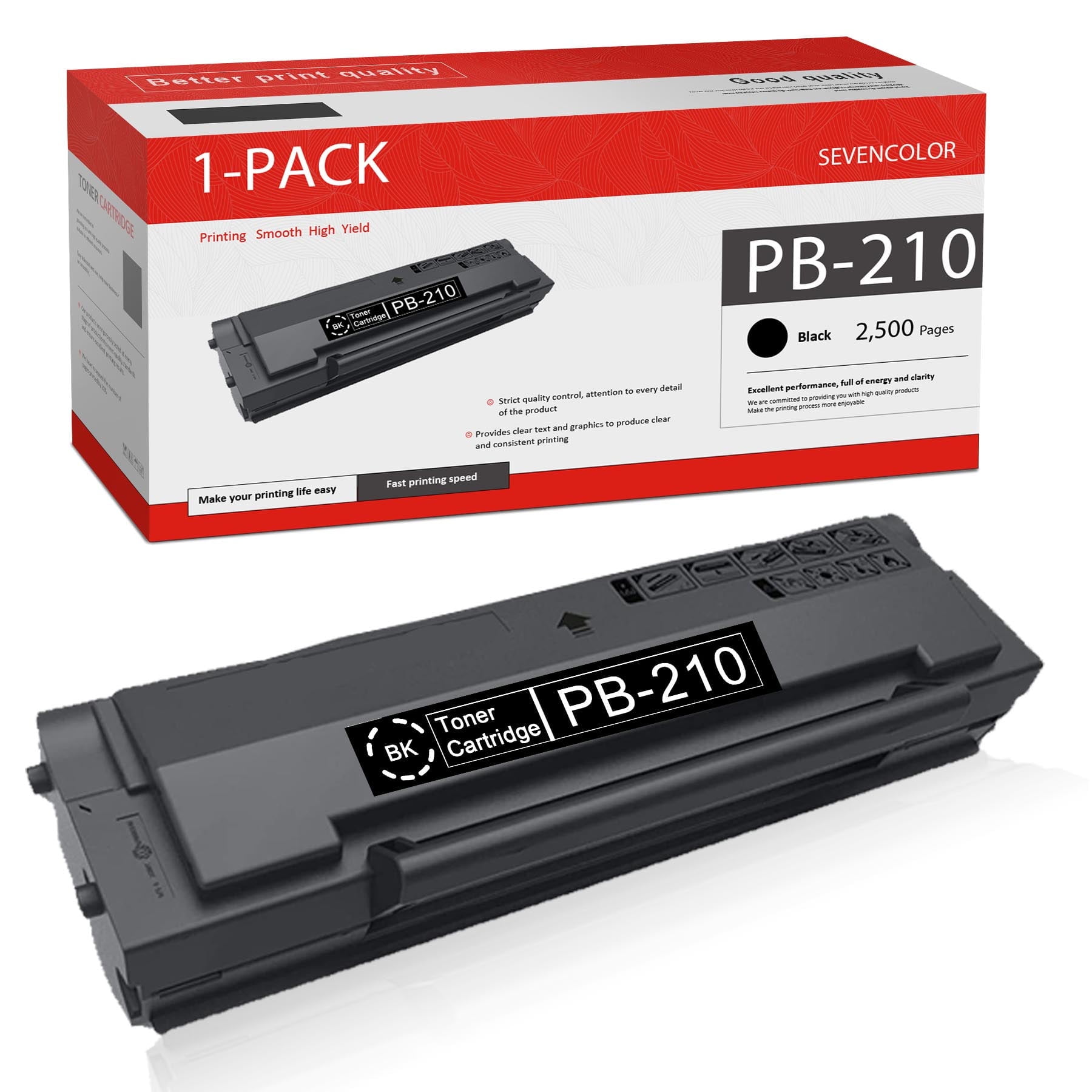 1 Black PB-210 Toner Cartridge Replacement for Pantum P2200 P2500W ...