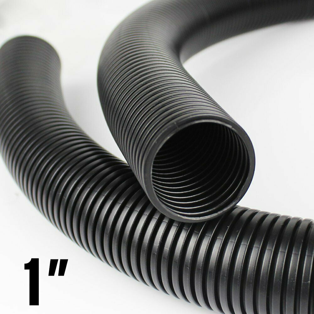 1" Black Split Wire Loom Tubing Conduit Flexible Cover Polyethylene ...
