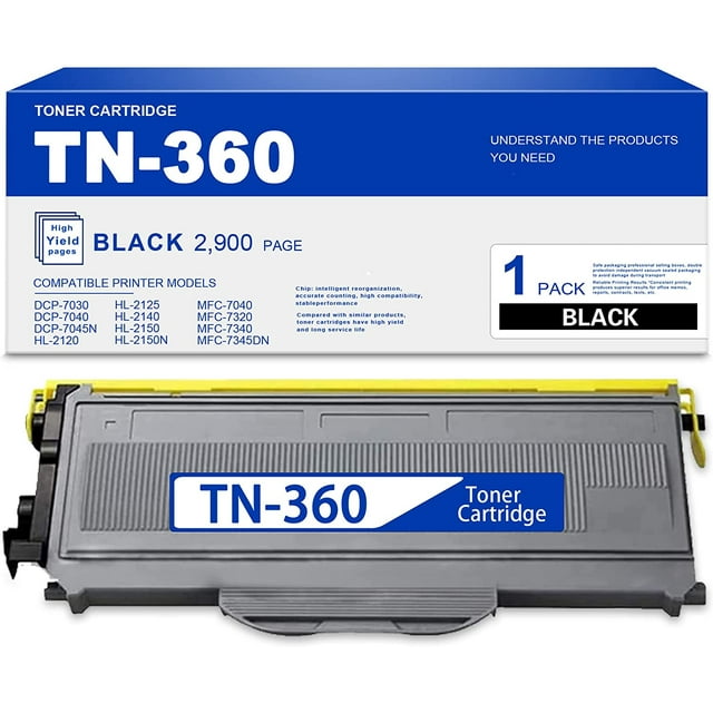 Brother TN360 Toner Cartridge, for DCP-7030/7040, HL-2120/2140, MFC ...