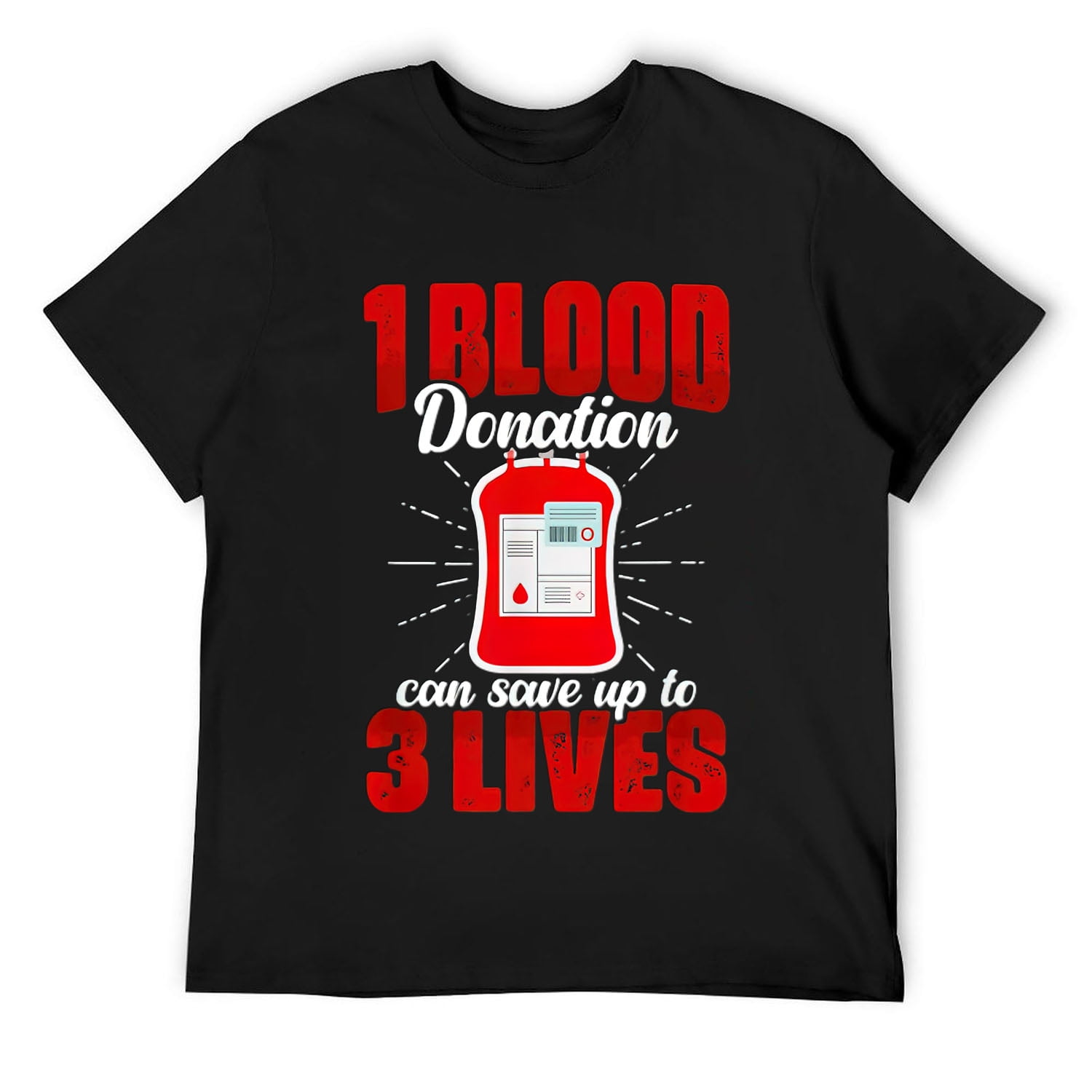 1 Blood Donation - Phlebotomist Blood Donation Blood Donor Mens T-Shirt ...