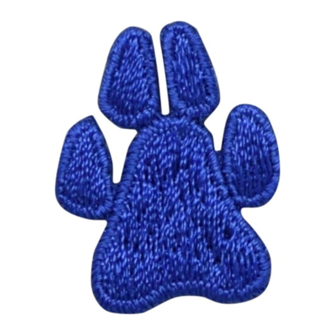 1" Blue Paw Print, Dogs, Pets, Animals, Embroidered, Iron on Patch ...
