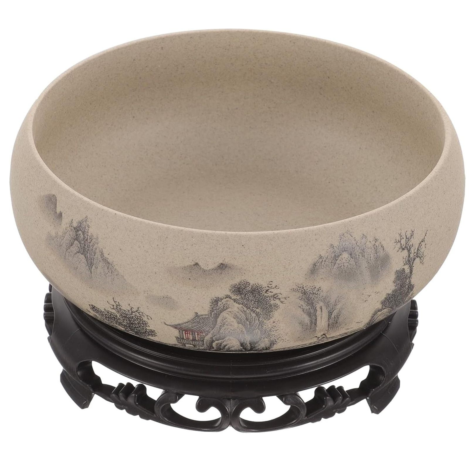 1 Blue and White Porcelain Lotus Pot Water Lily Bowl Lotus Flower Pot ...