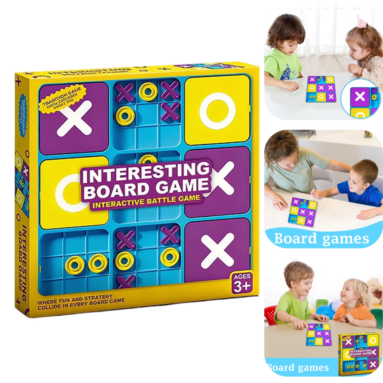 1 Board, 41 Mini X's, 40 Mini O's, 5 Large X's Ultimate Tic Tac Toe ...