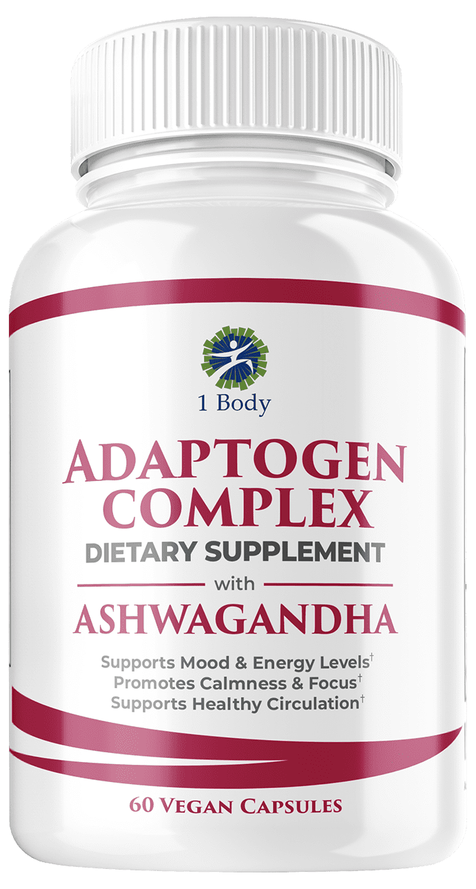 1 Body Adaptogen Complex, Cortisol Manager, Rhodiola, Magnesium, Ginger ...
