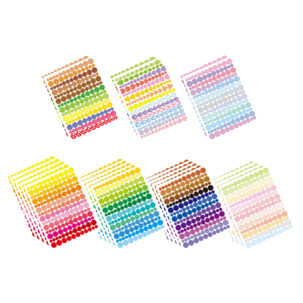 1 Book of Circle Dot Stickers Label Dot Stickers Colored Coding Labels ...