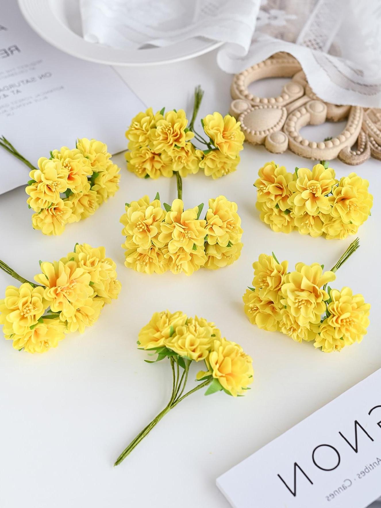 1 Bouquet 6 Heads Artificial Carnation Flowers MINI Letter DIY Wreath ...
