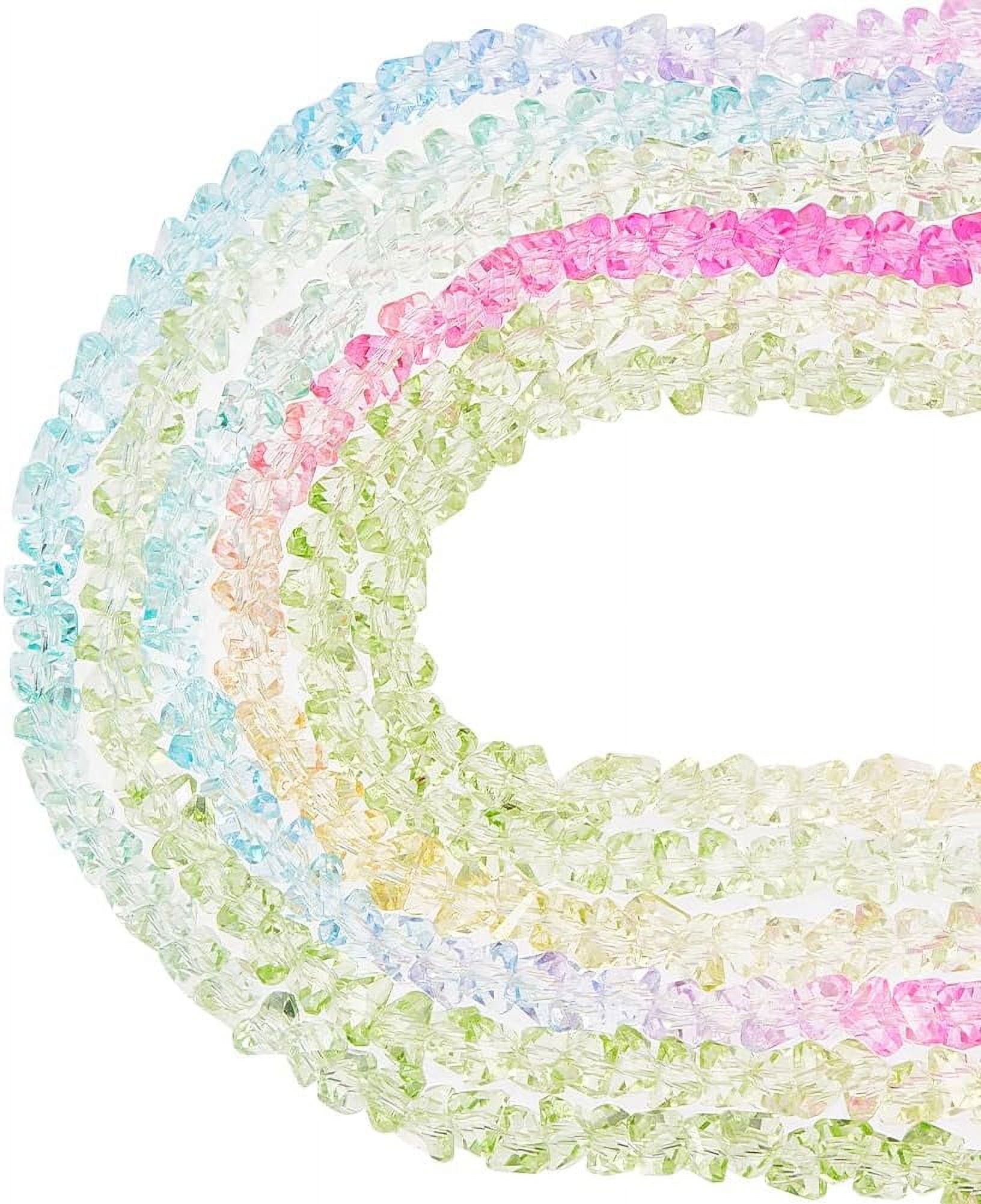 1 Box 1 Box 1072~1096pcs Triangle Glass Beads Faceted Glass Bead Set ...