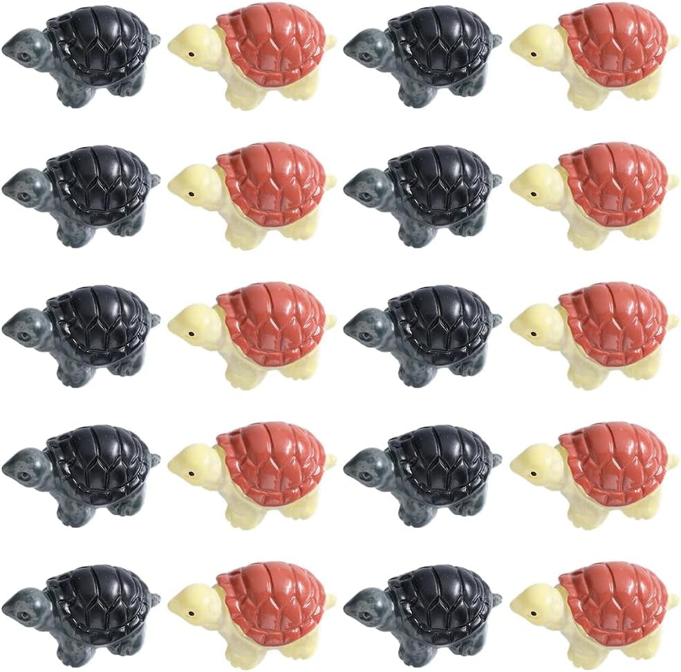 1 Box 1 Box 20Pcs Tiny Tortoise Figurines Turtle Resin Figurines ...