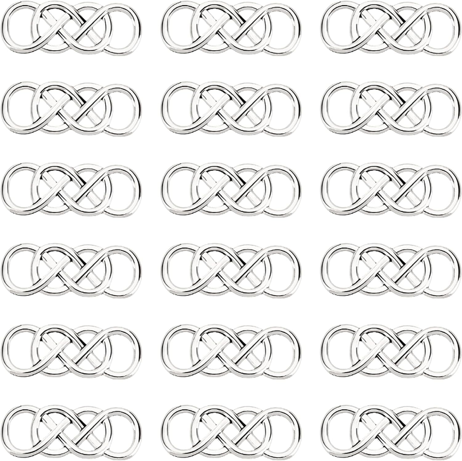 1 Box 1 Box 50Pcs Infinity Charms Bulk Infinity Charm Silver Celtic ...